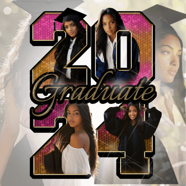 PSD-256: Graduate Photo Pop Out Year Class of 2024 | Photoshop Templat ...