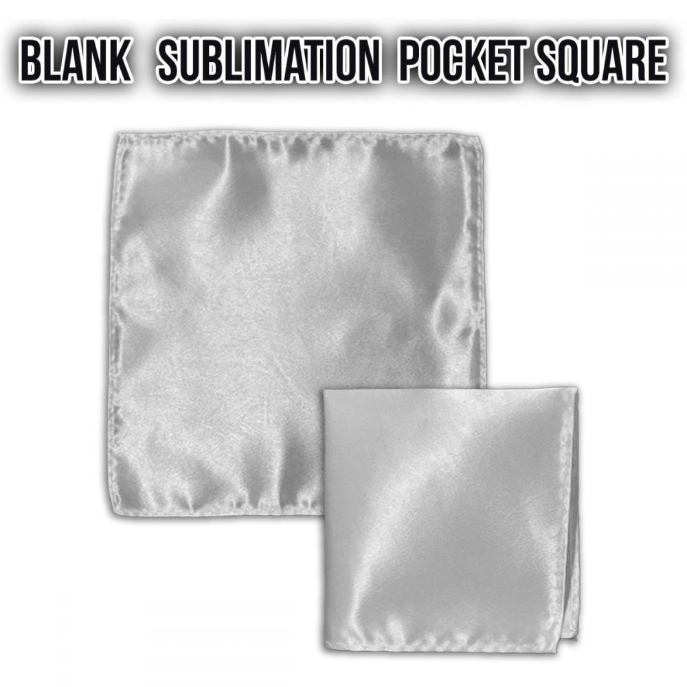 Blank Pocket Square Silky Satin Sublimation Monogram Customize Persona ...