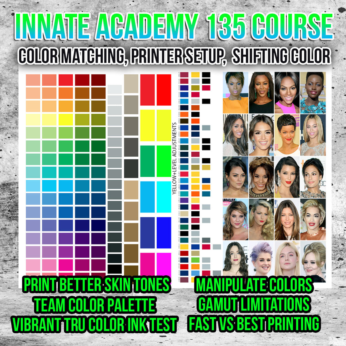 PSD-135 Tru Colors Challenge Skin Tone Team Colors Test Print 13x19 Al ...